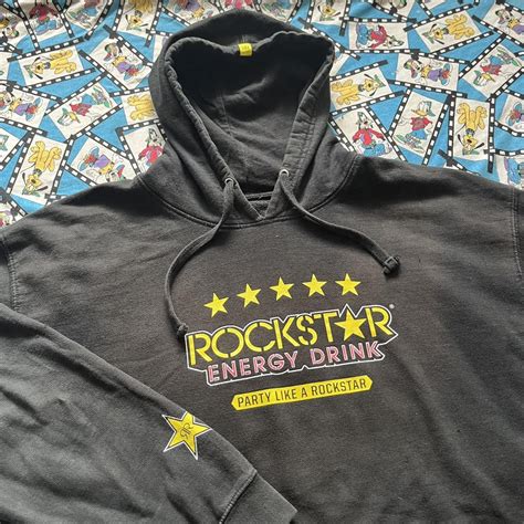 2000s Rockstar Energy Drink Hoodie Good Condition Depop
