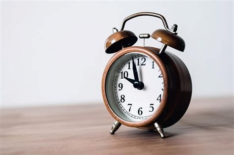 Premium Ai Image Classic Brown Alarm Clock