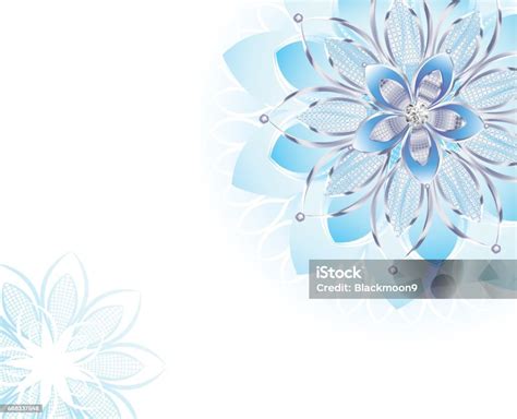 Bunga Biru Muda Abstrak Ilustrasi Stok Unduh Gambar Sekarang Batu