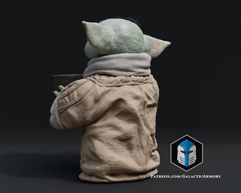 Grogu Figurine Pose 4 3d Print Files・archivo 3d Para ・cults