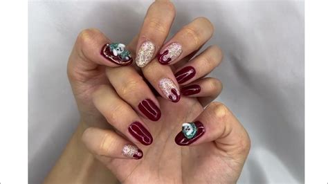셀프네일러의 아트 촬영 💝 손 촬영은 어색 그 잡채 엠보네일 Christmass Nail Art Character
