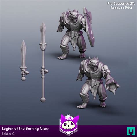 3d Printable Legion Of The Burning Claw Command Pack By Blackcrest