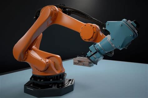 Premium Ai Image Robot With Its Gripper Arm Moving To Grab New Part For D Printing Created