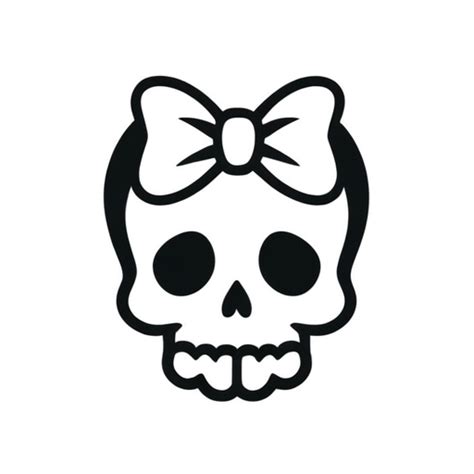 Cute Bow Skull Svg Girly Skull Design