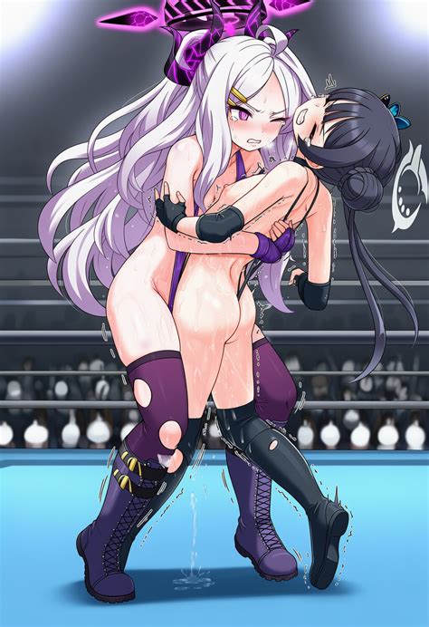 Rule 34 2girls Ai Generated Bearhug Bikini Blue Archive Catfight