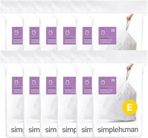 Simplehuman Code E Custom Fit Drawstring Trash Bags 20
