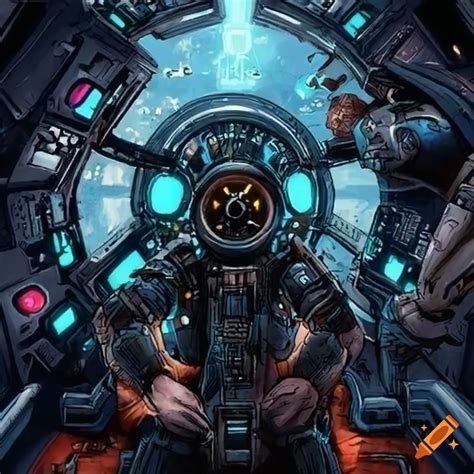 Detailed Artwork Of Pilots In Futuristic Cockpit On Craiyon