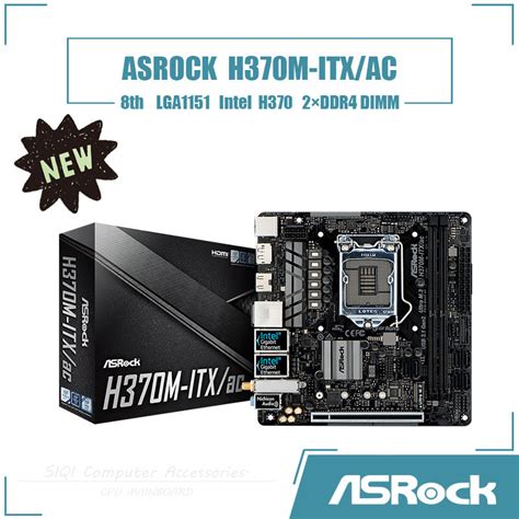 Asrock H370m Itxac Motherboard Adopting Intel H370 Chipset 8th