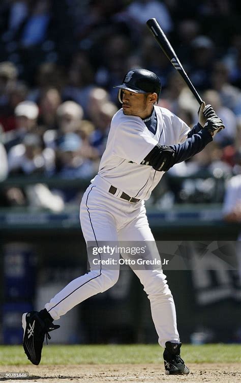 Right Fielder Ichiro Suzuki Of The Seattle Mariners At Bat During The