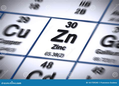 Focus On Zinc Chemical Element Important Mineral Salt For Proper