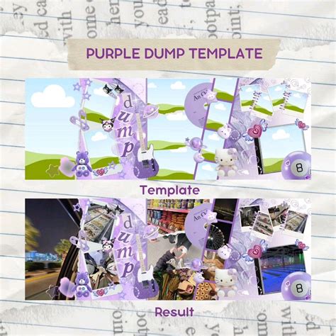 Purple Dump Template 👾💜 Digital Scrapbooking Templates Scrapbook
