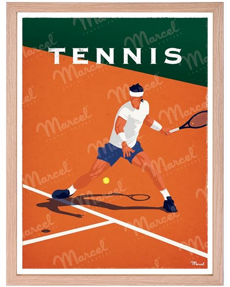 Vintage Tennis Poster Marcel Travel Posters