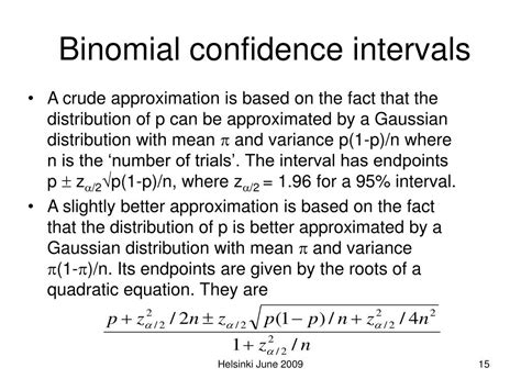 Ppt Confidence Intervals And Hypothesis Tests Statistical Inference