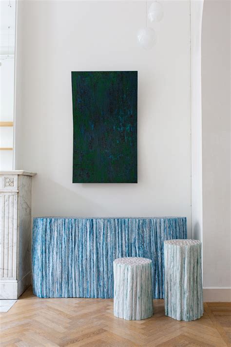 Pao Hui Kao Creates Paper Pleats Furniture With Colourful Crinkled Surfaces