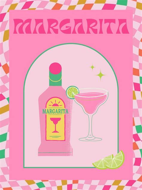 Aesthetic Margarita Cocktail Poster