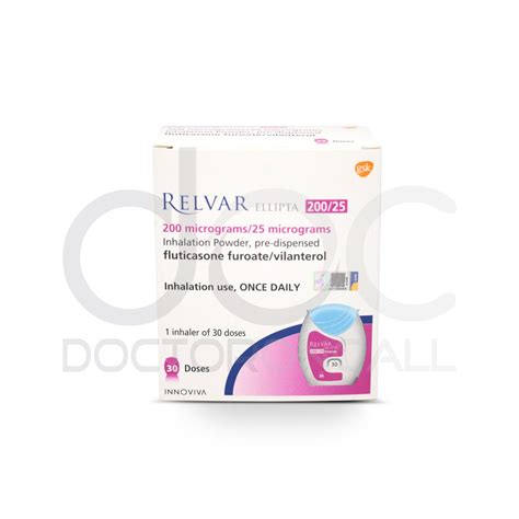 Buy Relvar Ellipta 20025 Mcg Inhaler 30 Doses Uses Dosage Side