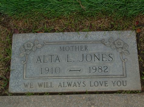 Alta Lee Beaty Jones 1910 1982 Find A Grave Memorial