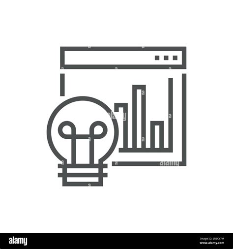 Analytics Vector Icon Analytics Concept Stroke Symbol Design Thin Graphic Elements Vector