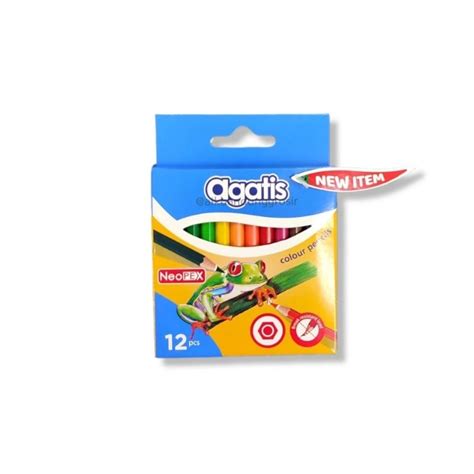 Jual Pensil Warna Agatis Isi 12 Warna Pendek Agatis Colour Pencil C12