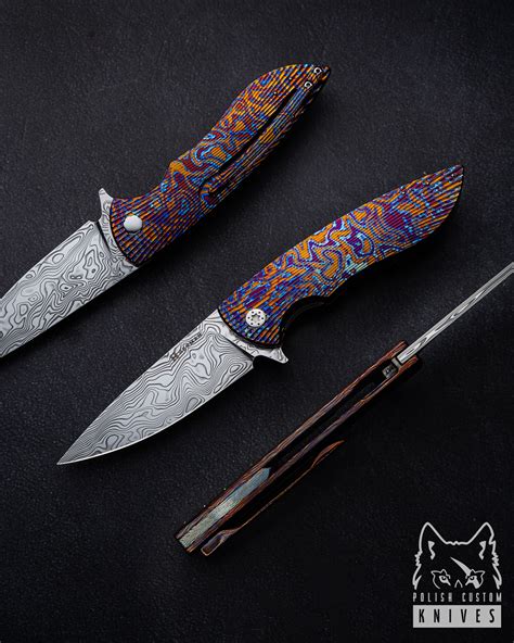Buy Folding Knife Sting 0867 Damasteel Timascus Full Dress Herman Knives
