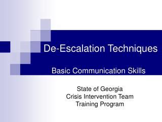 Ppt De Escalation Training Powerpoint Presentation Free Download