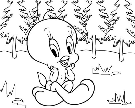 Tweety Bird Coloring Pages Coloringlib