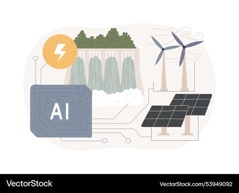 Ai Based Renewable Energy Forecasting Abstract Vector Image