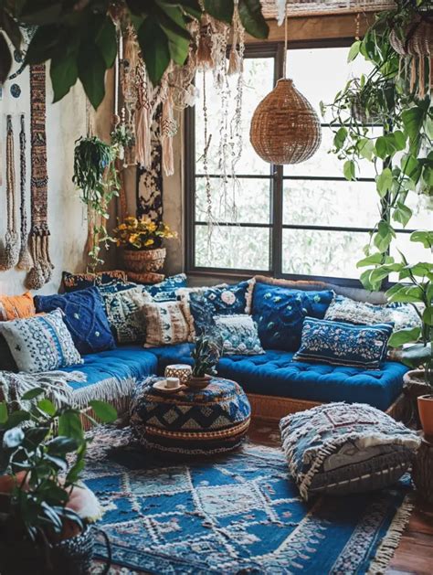 💙 15 Dreamy Blue Boho Living Room Ideas Youll Love 🌿