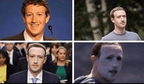 As You Can See These Are 4 Pictures Of Mark Zukaberg In Each Picture You Can See The Human