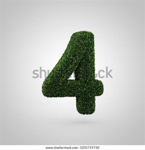 Grass Number 4 3d Render Font Stock Illustration 1035759730 Shutterstock