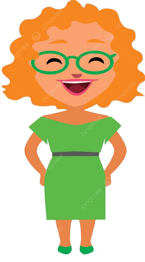 Flat Vector Cartoon Character Avatar Beaming With Joy And Laughter