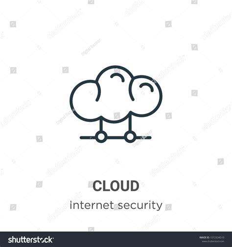 Cloud Outline Vector Icon Thin Line Stock Vector Royalty Free 1572334510 Shutterstock