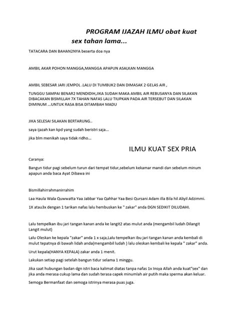 Ilmu Tahan Lama Untuk Pria Beristri Pdf Gaya Hidup