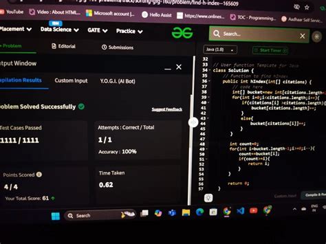 160daysofcode 160daysofcode Geeksforgeeks Hindex Dsa