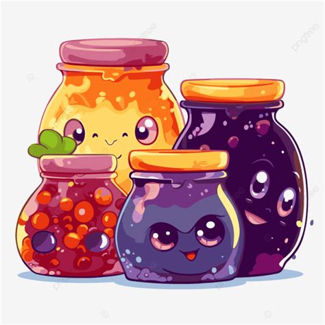 果醬剪貼畫 卡哇伊罐裝果醬 裡面裝滿了不同的水果卡通 向量 果酱 剪貼畫 卡通片向量圖案素材免費下載，png，eps和ai素材下載 Pngtree