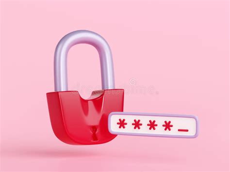 3d Render Secure Warning Personal Data Protection Stock Illustration Illustration Of Wrong