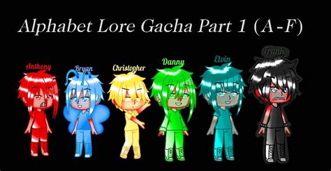Alphabet Lore Gacha Part 1 (A-F) On Youtube by StarlightPinkYou on DeviantArt