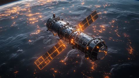 Advanced Spacecraft In Geostationary Orbit Transmitting Telemetry Data