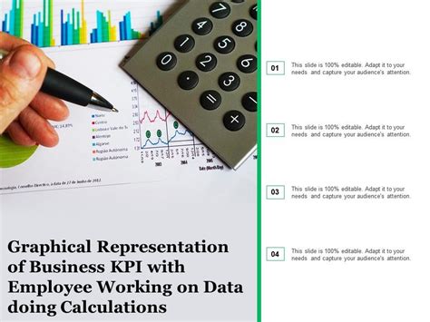 Graphical Representation Of Business Kpi With Employee Working On Data