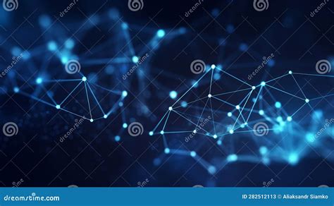 Digital Nexus Futuristic Network Connections Stock Illustration