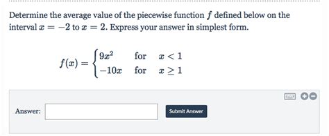 Solved Determine The Average Value Of The Piecewise Function Chegg