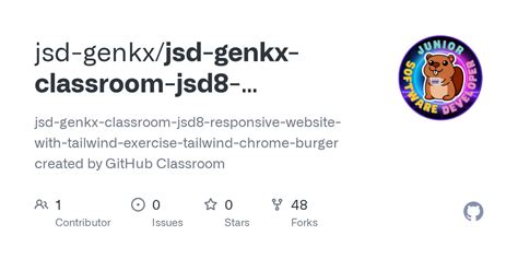 Github Jsd Genkx Jsd Genkx Classroom Jsd Responsive Website With Tailwind Exercise Tailwind