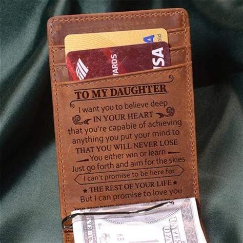 Dad To Daughter Never Lose Money Clip Wallet Wavao