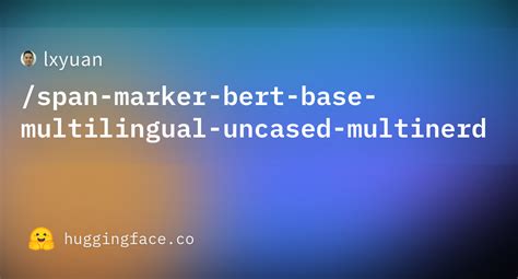 Lxyuanspan Marker Bert Base Multilingual Uncased Multinerd · Hugging Face