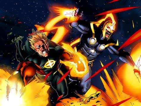 Blue Marvel And Captain Marvel Vs Quasar And Nova Battles Comic Vine