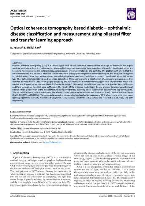 Pdf Optical Coherence Tomography Based Diabetic Ophthalmic Disease Classification And
