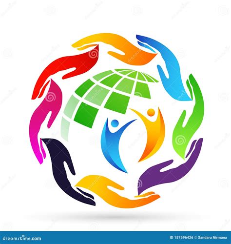 Diversity Logo People In Form Of Different Geometric Shapes Vector