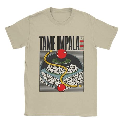 Funny Tame Impala T Shirt Men Crewneck Pure Cotton T Shirts Pop Rock