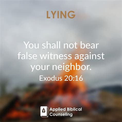 Lying Applied Biblical Counseling