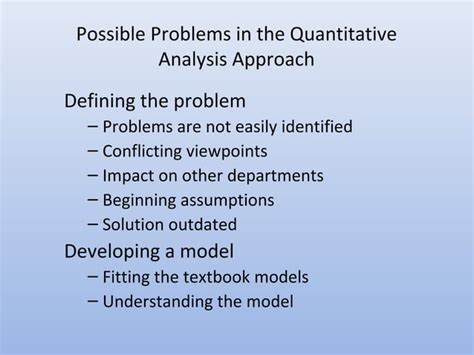 Chapter I Intro To Quantitative Analysis Ppt